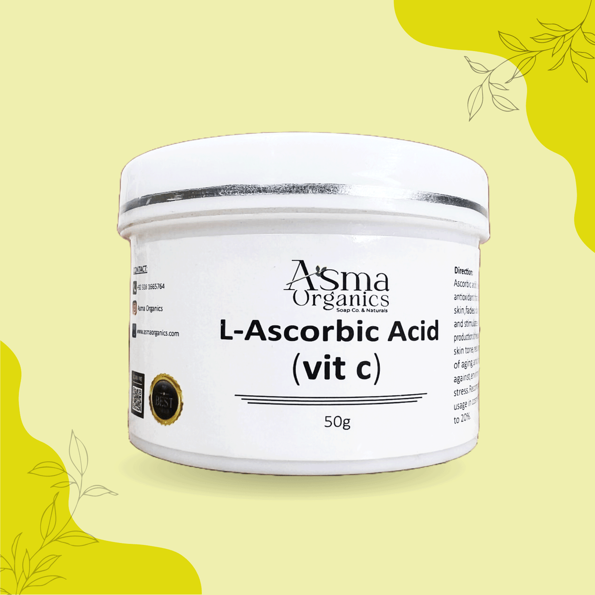Vit C Ascorbic Acid Asmaorganics